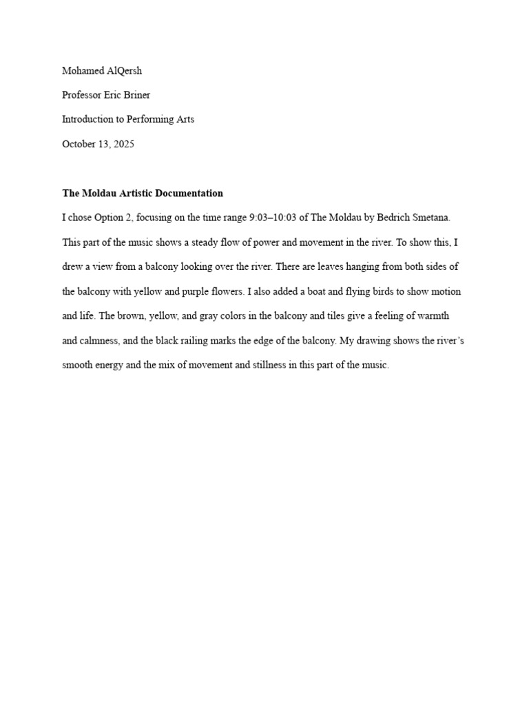 The Moldau Artistic Documentation | PDF