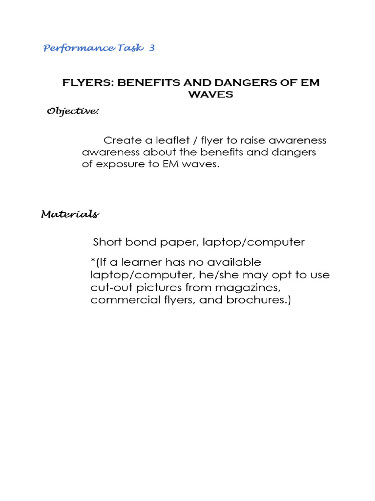 q2 Performance Task 3 Flyers | PDF