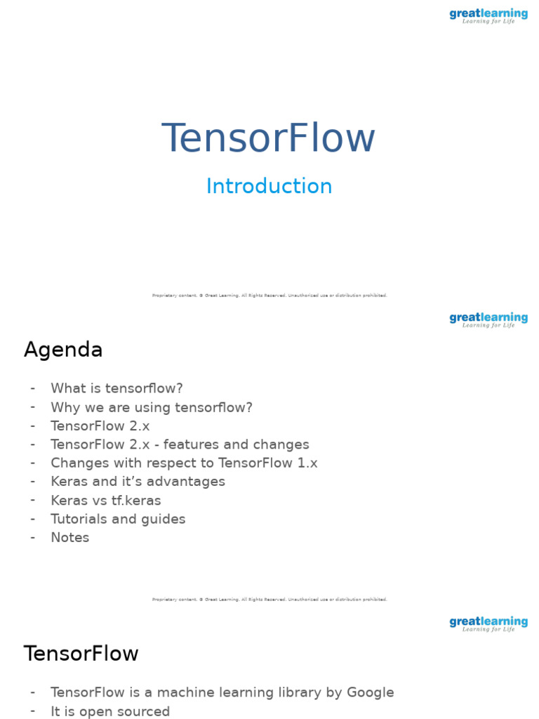 Introduction To TensorFlow | PDF | Software Engineering | Computer Programming
