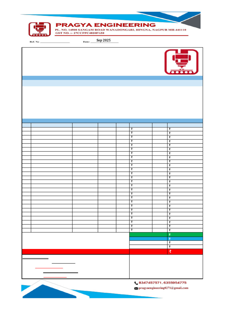GST Bill Format 008 Sep 25 | PDF | Currency | Typographical Symbols