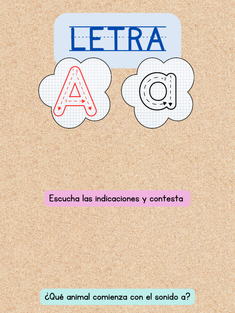 Presentación de Actividades Letra A Azul Fotografías | PDF