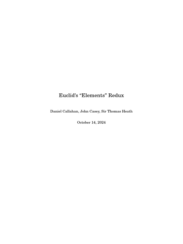 Modern Edition of Euclid's Elements | PDF | Theorem | Triangle