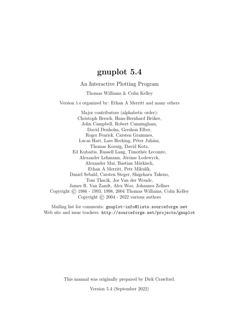 Gnuplot - 5 - 4 - Documentation | PDF | String (Computer Science) | Computer Programming