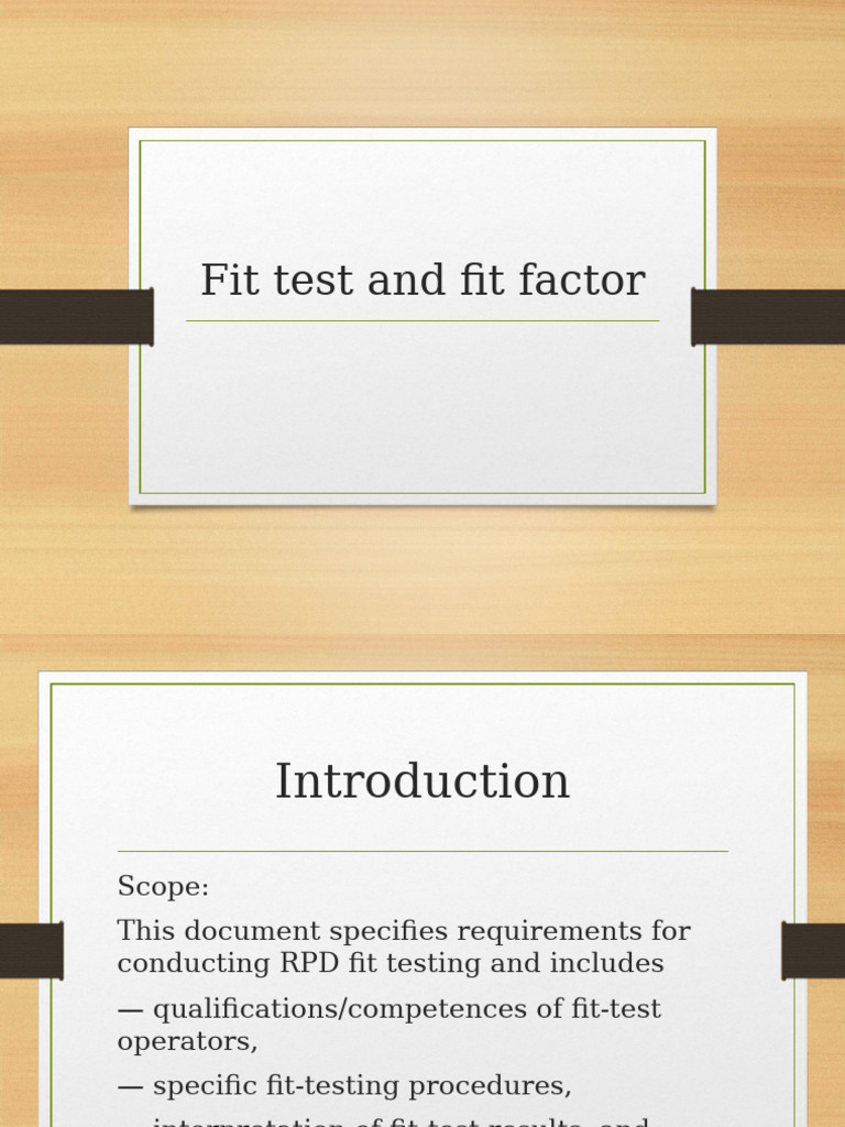 Fit Test and Fit Factor of Mask | PDF | Occupational Safety And Health ...