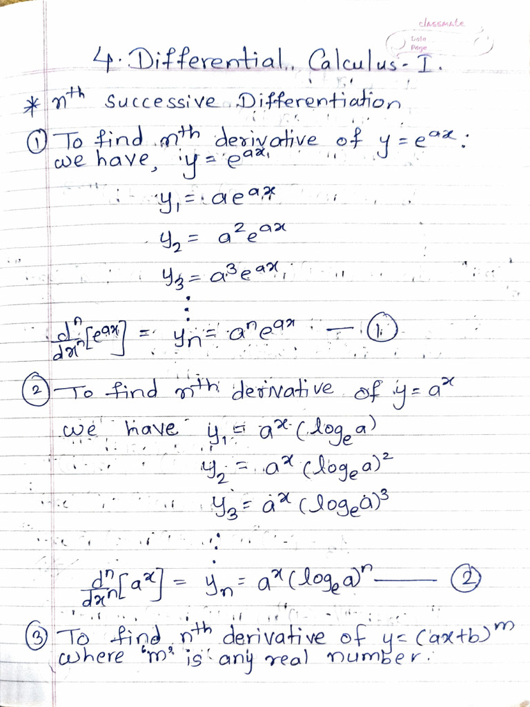 Differential Equation 1 (Standard Form NTH Derivative) | PDF