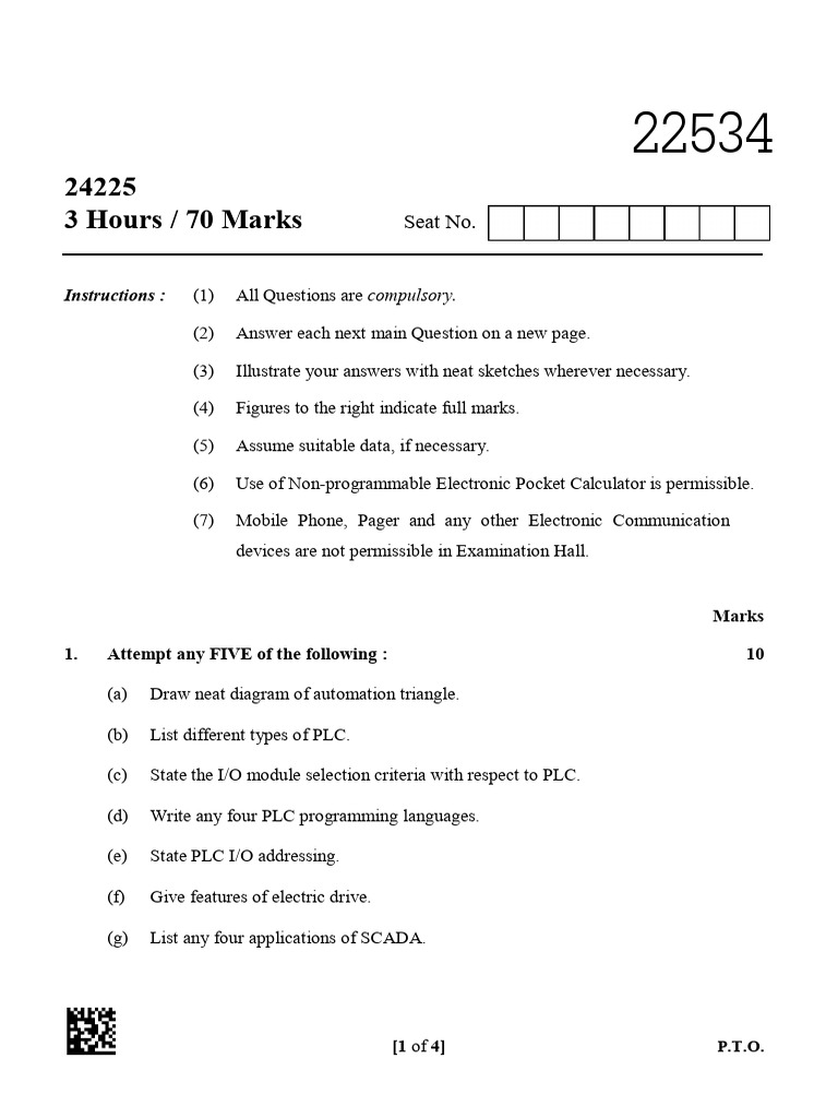 22534 Model Answer Paper Overview | PDF | Programmable Logic Controller ...
