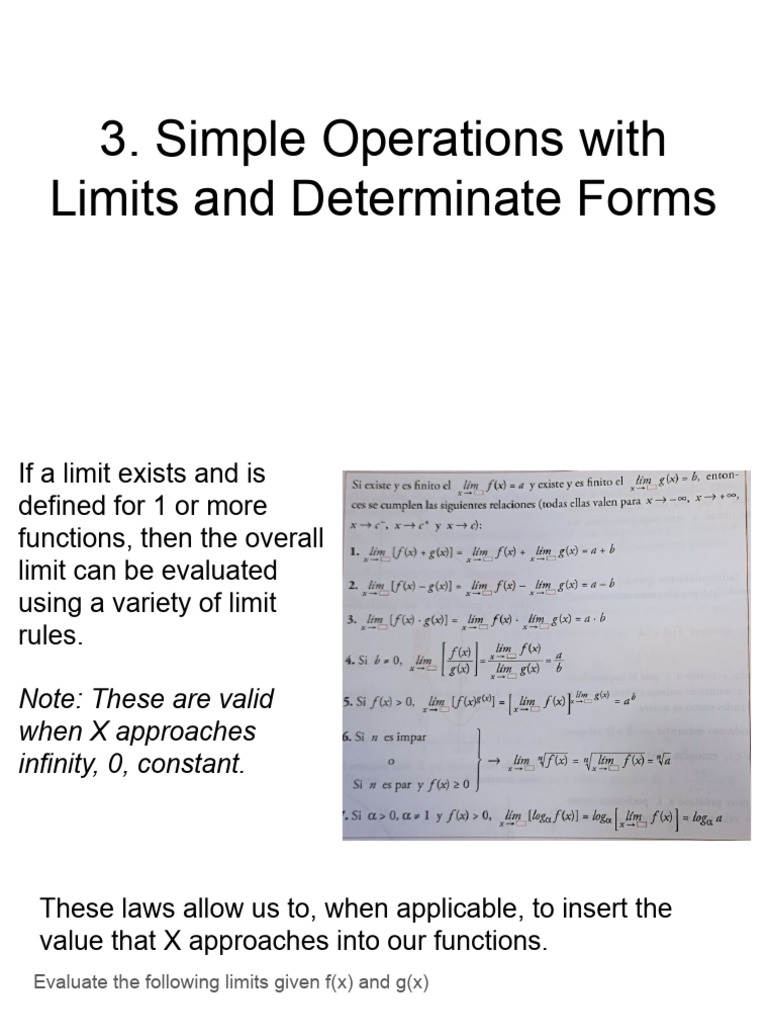 Evaluating Determinate Forms of Limits | PDF