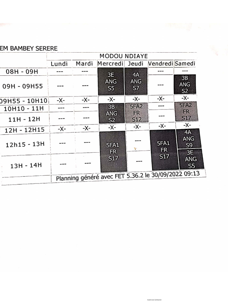 2022 Timetable | PDF