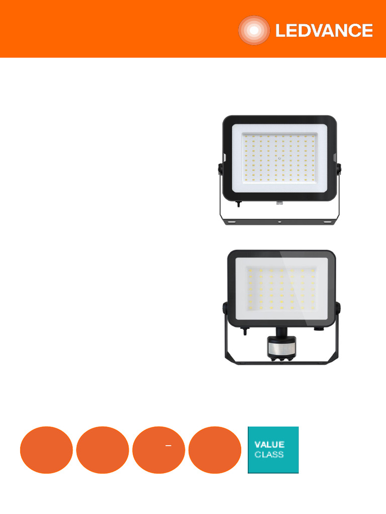 LEDVANCE FLOODLIGHT COMPACT - Photo & Sensor | PDF | Diodo emisor de luz