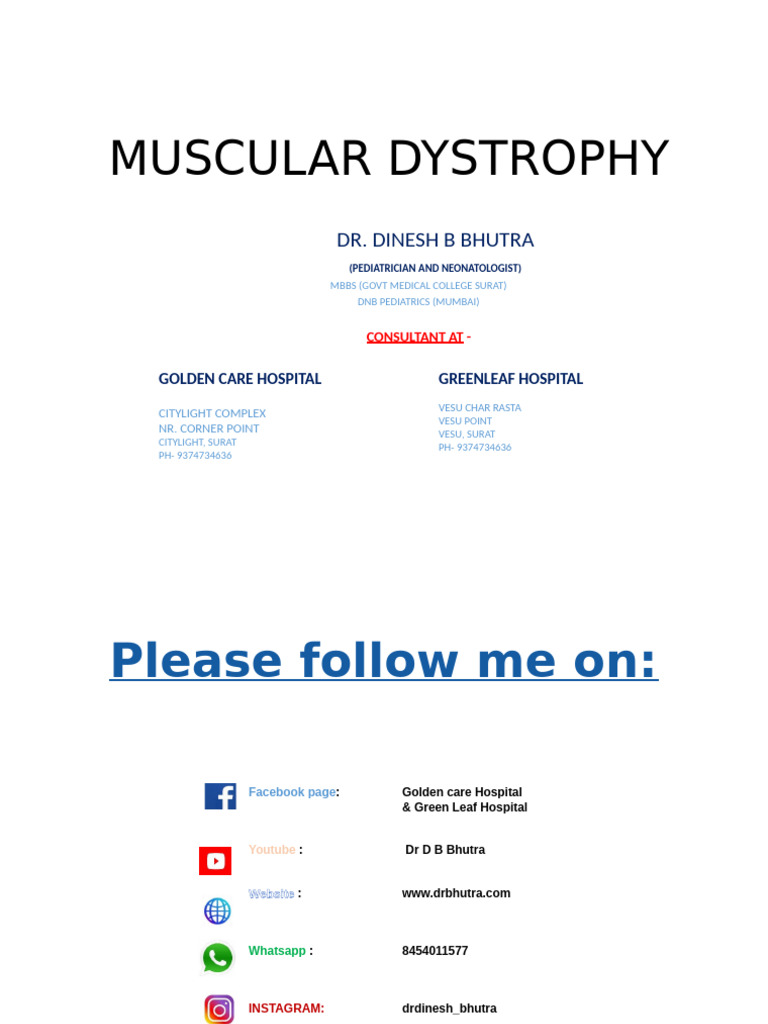 Muscular Dystrophy 1 | PDF | Muscular Dystrophy | Diseases And Disorders