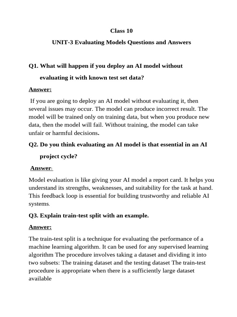 Risks of Deploying Unevaluated AI Models | PDF | Accuracy And Precision ...