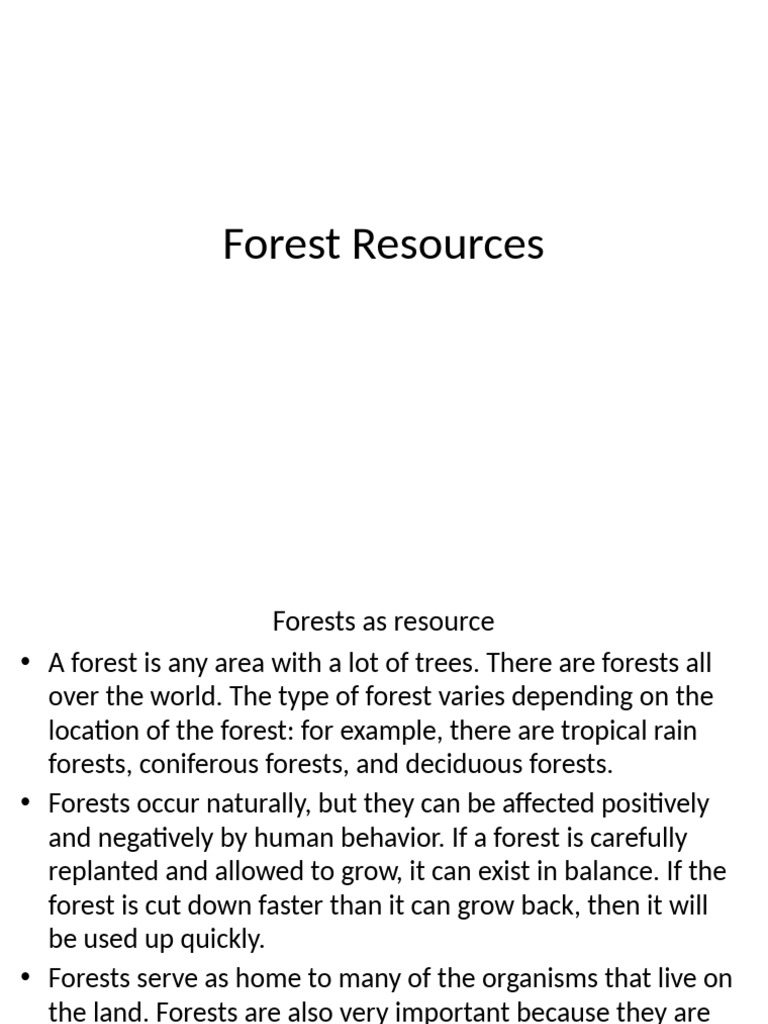 Forest Resources | PDF | Agriculture | Mining