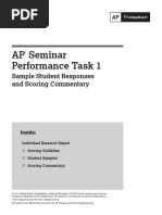 AP Seminar IRR Rubric Overview | PDF | Reason | Citation