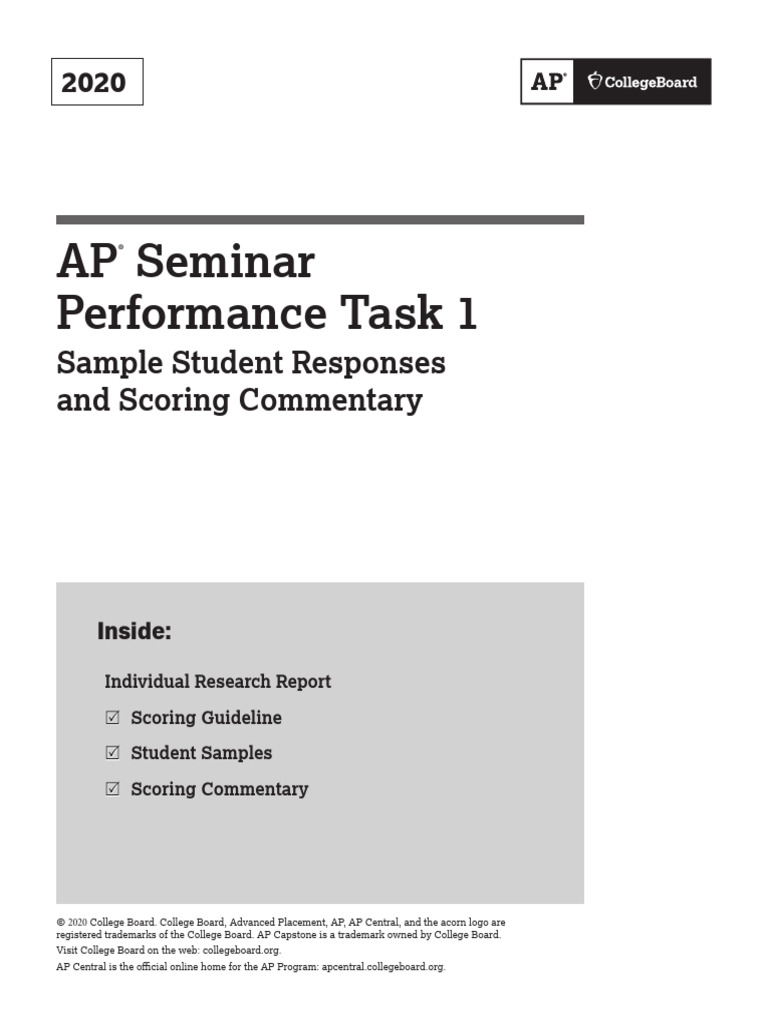 AP Seminar IRR Scoring Guidelines 2020 | PDF | Democratic Kampuchea ...