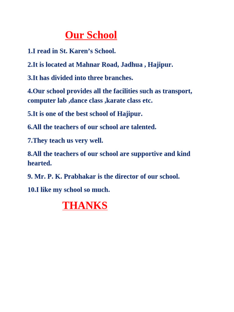 St. Karen’s School: Hajipur Overview | PDF