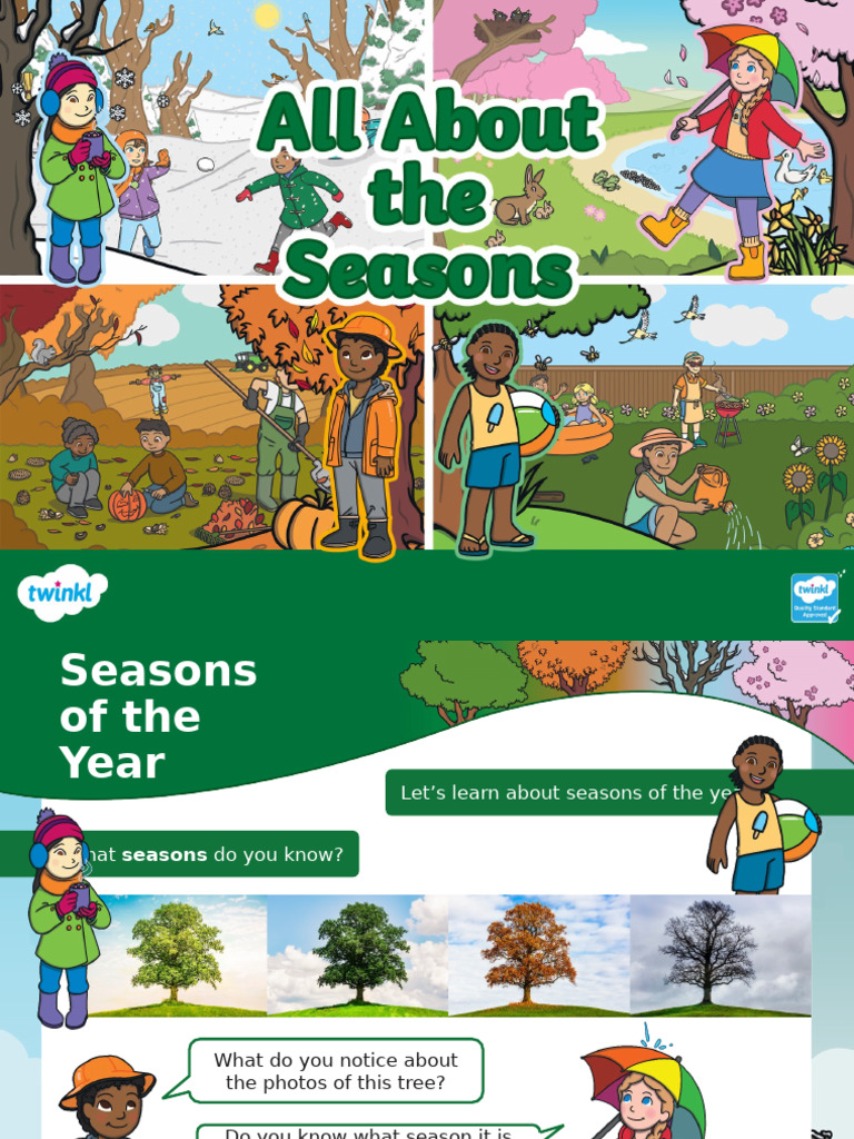 All About The Seasons Powerpoint | PDF | Earth | Leaf