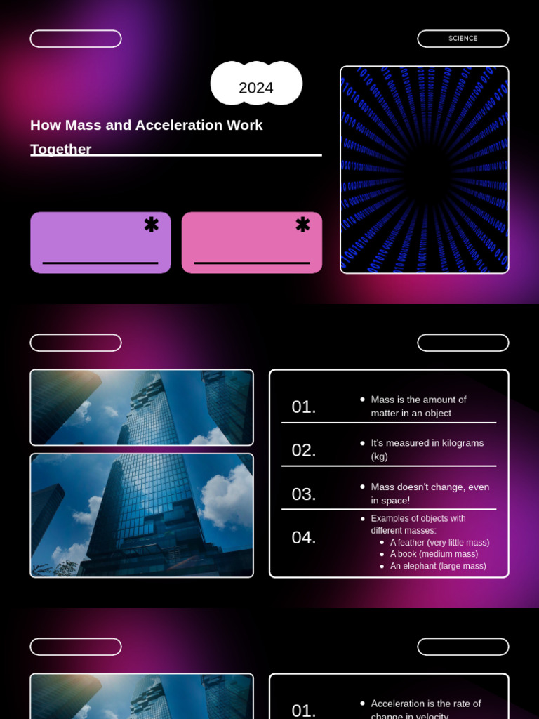 Mass & Acceleration PP Slides | PDF