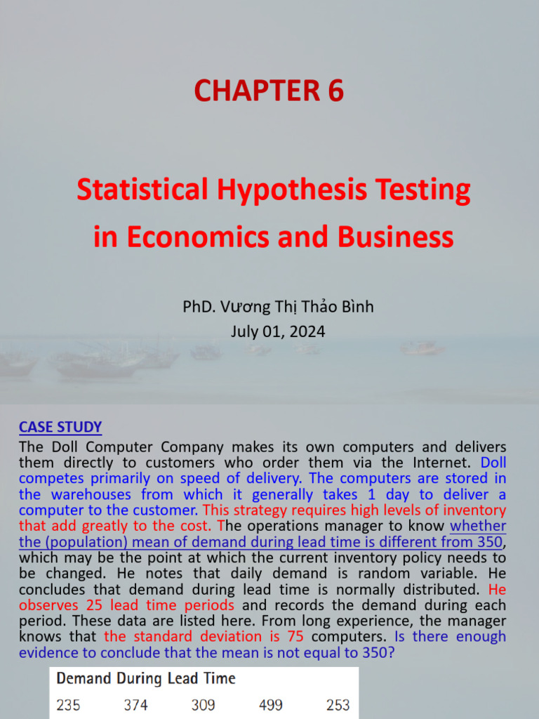 Statistical Hypothesis Testing in Business | PDF | Hypothesis | Type I ...