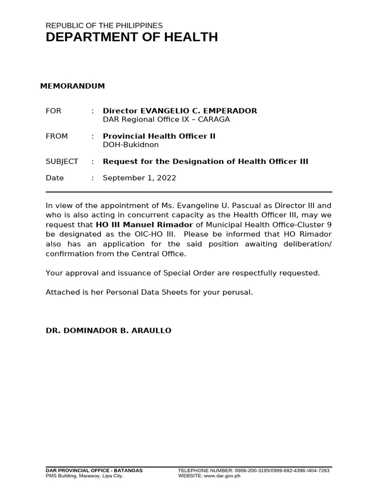 Designation of OIC | PDF