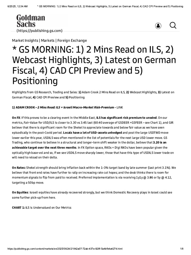 _ Gs Morning_ 1) 2 Mins Read on Ils, 2).. | PDF