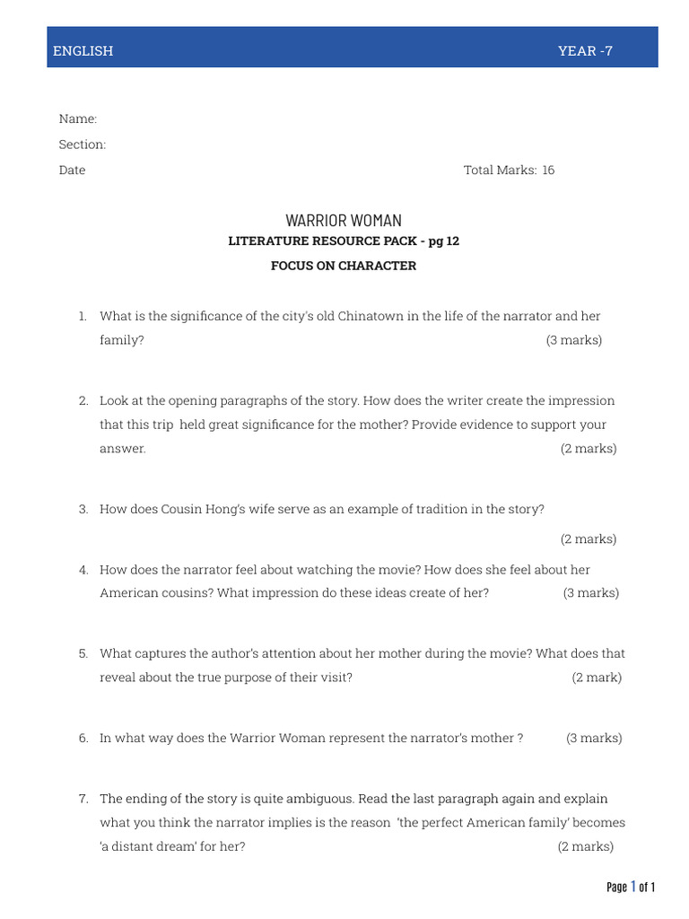 Yr 7.eng - Lesson 36.assign 18 | PDF