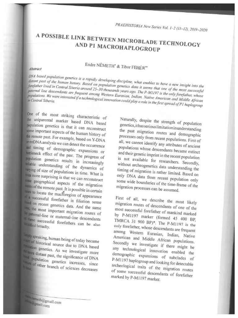 A Possible Link Between Microblade Techn | PDF