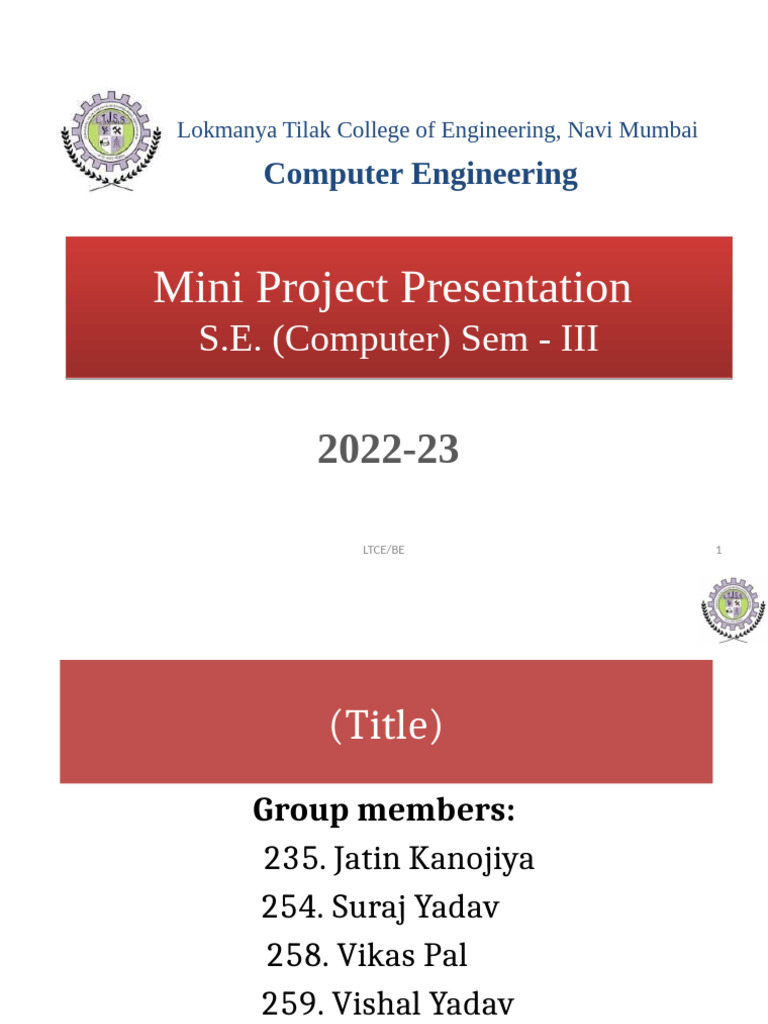 SE-Mini Project Presentation2 Format | PDF | Web Development | Computing