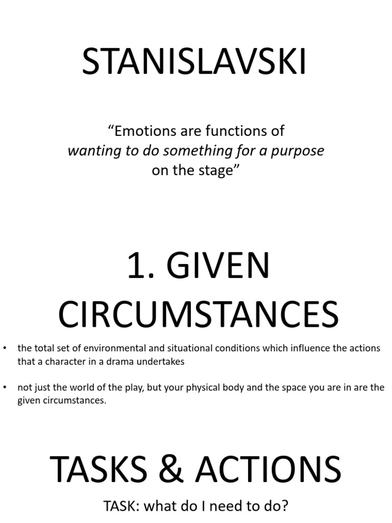 Stanislavski System of Acting | PDF | Social Psychology | Behavioural ...