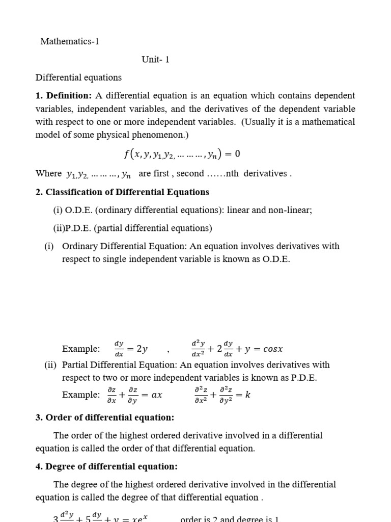 Separation of Var. M1 | PDF | Differential Equations | Equations