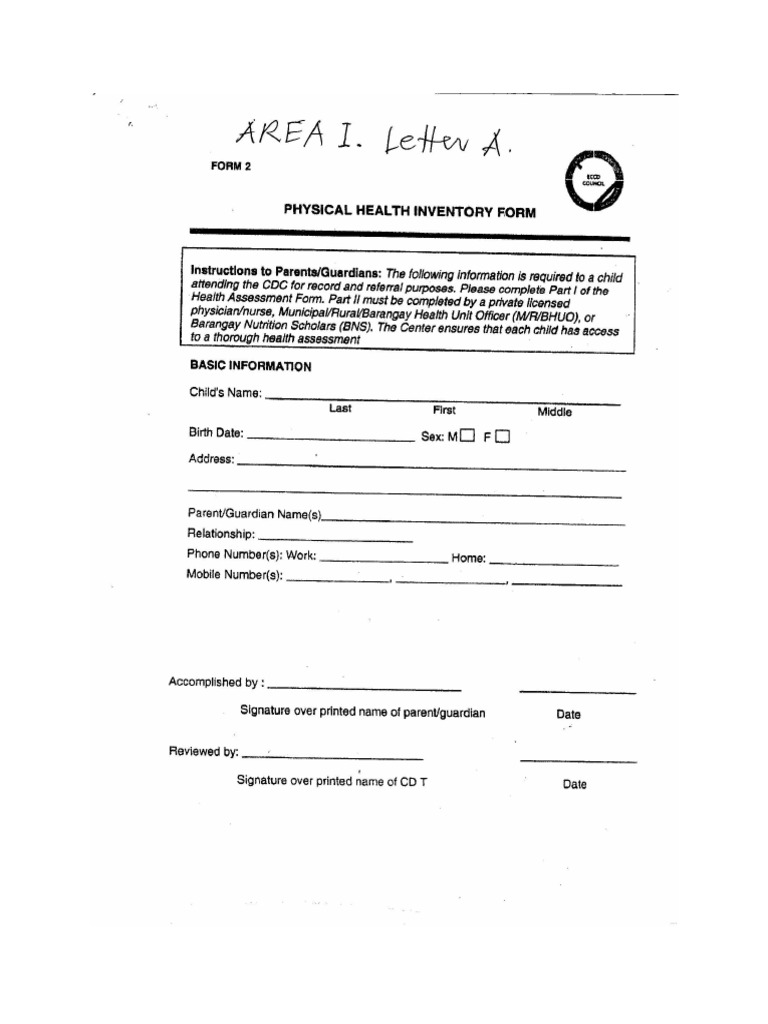 Scanned Forms Province | PDF