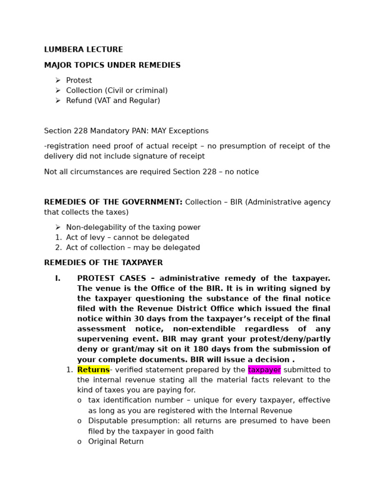 Lumbera Lecture | PDF | Taxes | Internal Revenue Service
