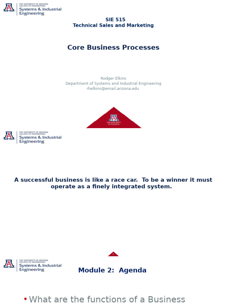 Core Business Processes 1 | PDF | Sales | Business