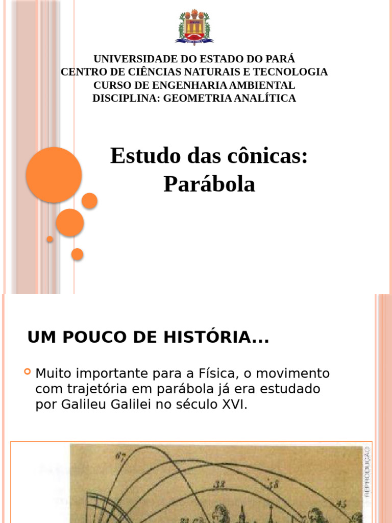 Estudo das Conicas - Parábola | PDF