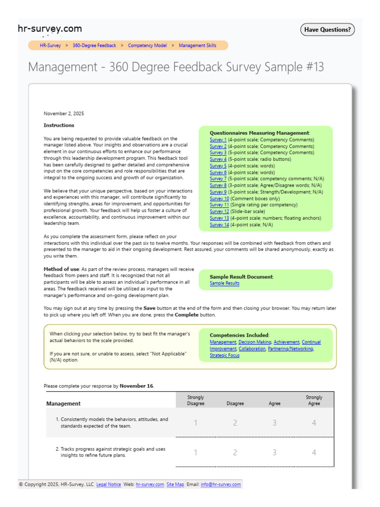 Management Competency Questionnaire D | PDF | Swot Analysis | Social Psychology