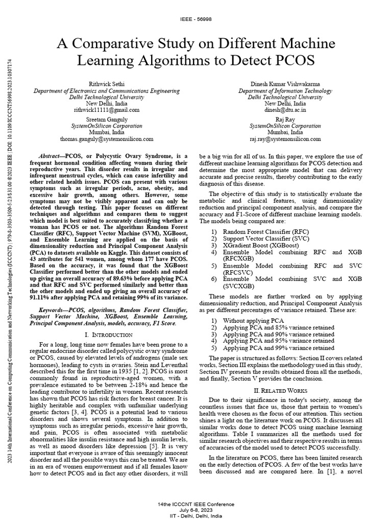 A Comparative Study On Different Machine Learning Algorithms To Detect ...