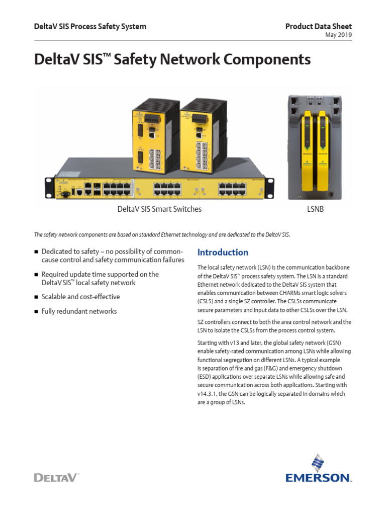 DeltaV SIS Safety Network Overview | PDF | Network Switch | Fiber Optic ...