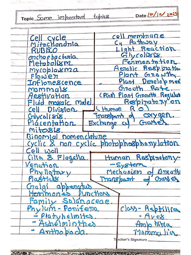 Biology Important Topics For Neet and Class11 | PDF