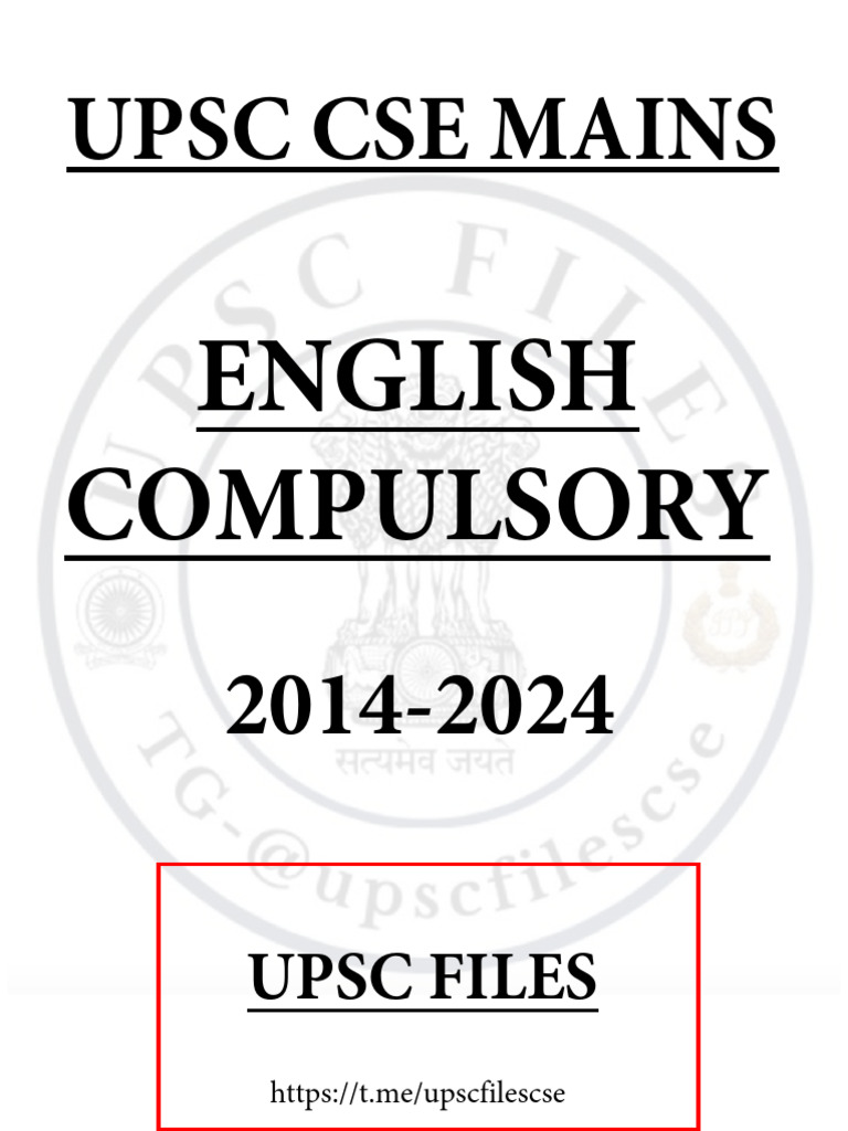 ENGLISH (COMP) 2014 To 2024 @upscfilescse | PDF | Desert | Precipitation