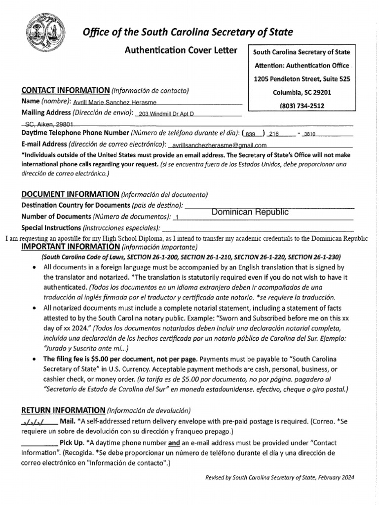 Authentications Cover Letter 2024 | PDF