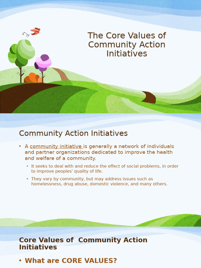 The Core Values of Community Action Initiatives | PDF | Social Equality | Human Rights