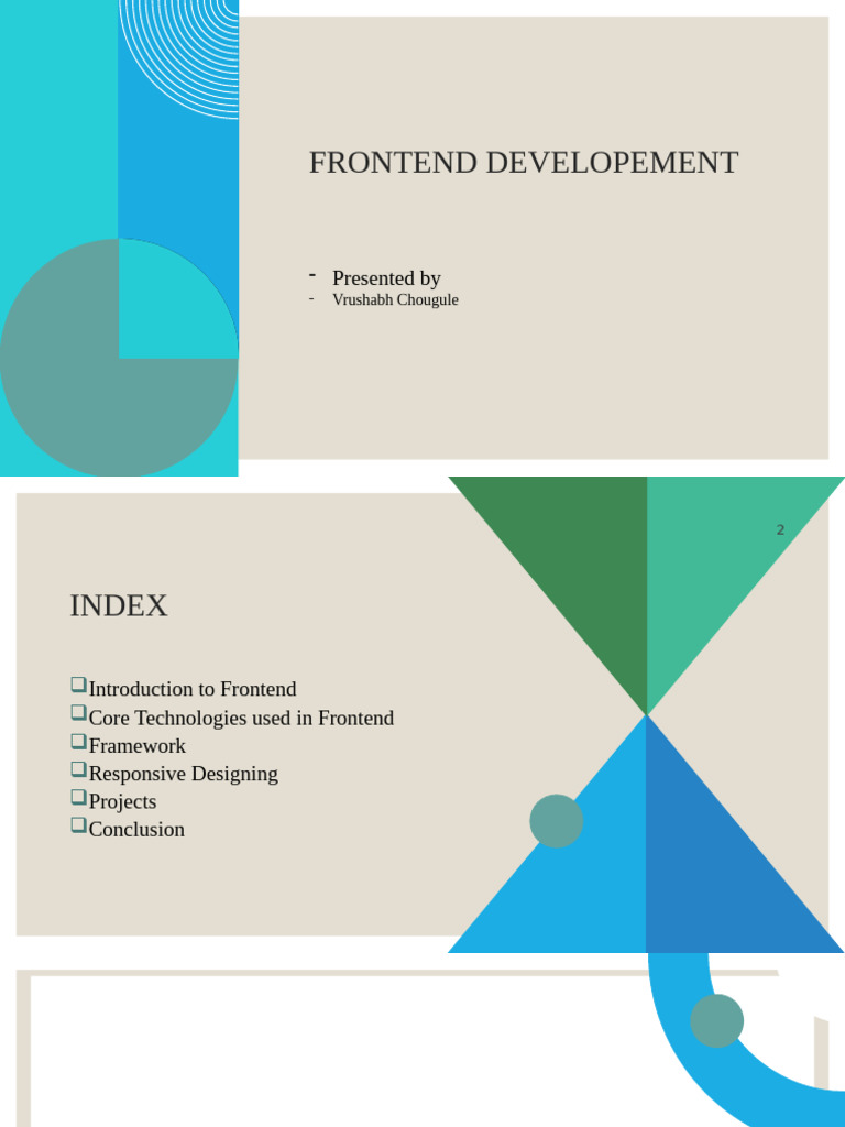 Frontend Developement: Presented by | PDF
