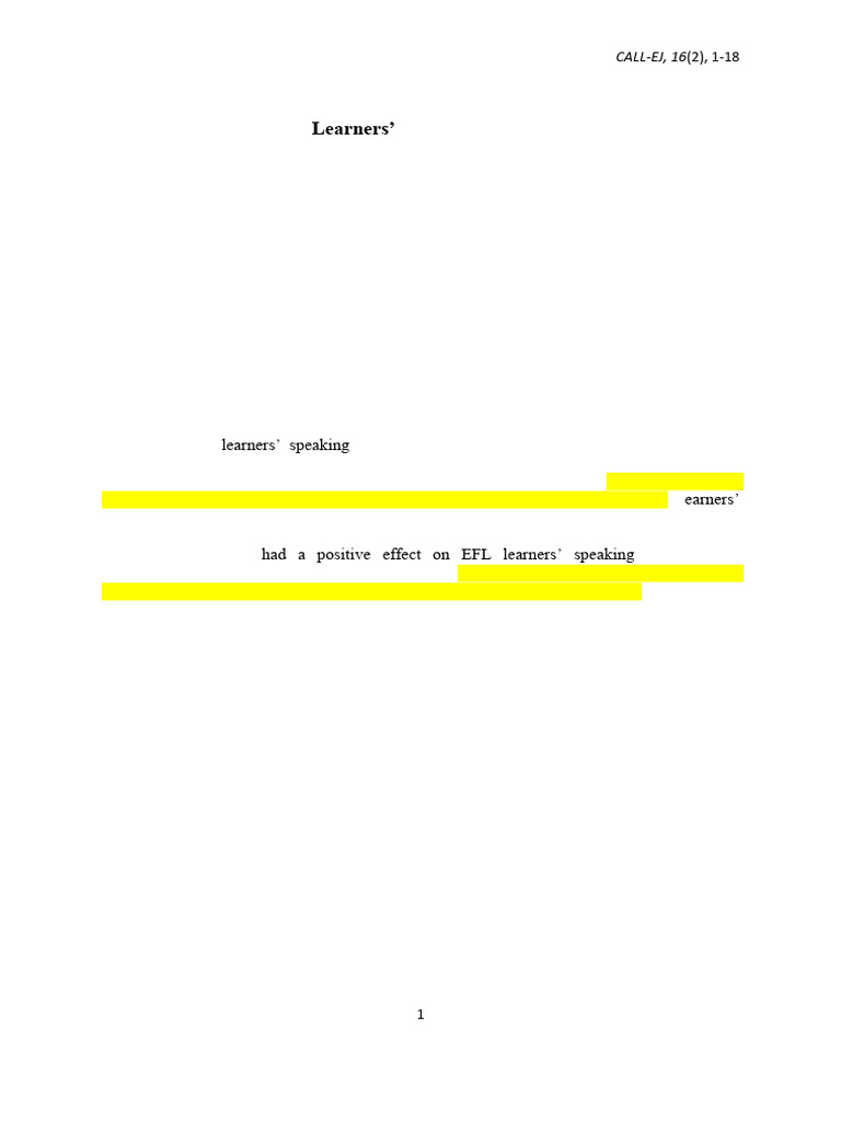 The Effects of Podcasting On EFL Upper-Intermediate Learners' Speaking ...