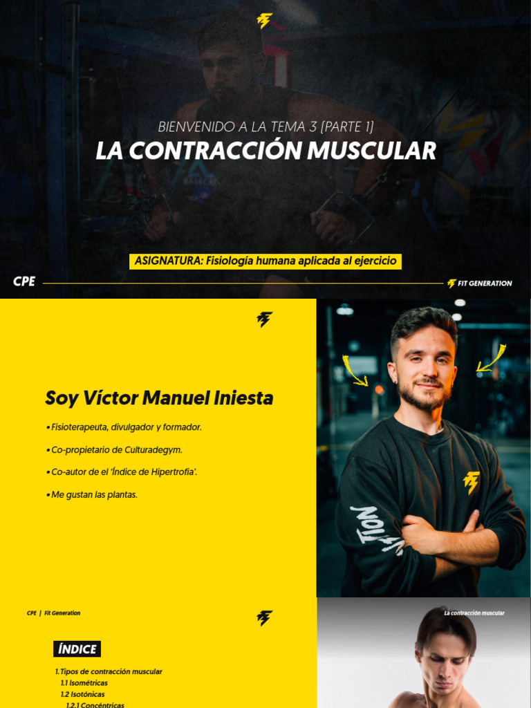 CLASE 3 (PARTE 1) - La Contracci N Muscular | PDF | Músculo | Sinapsis