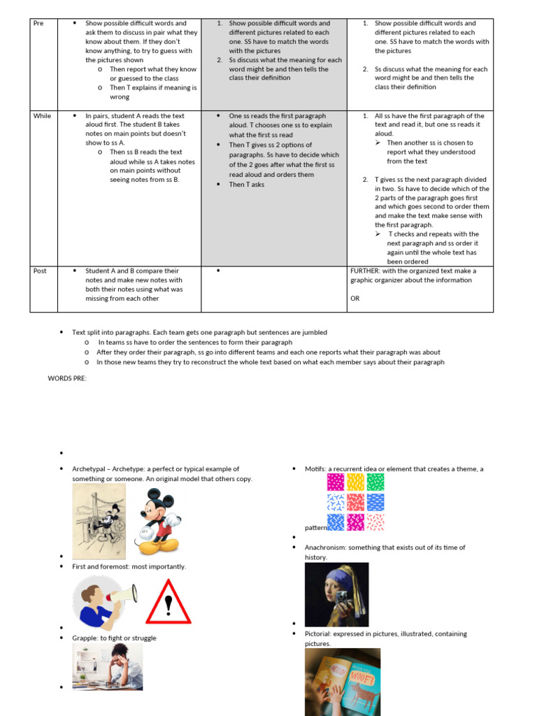 Reading Class Ideas | PDF
