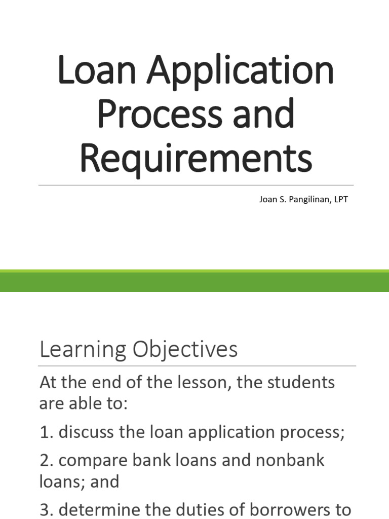 Loan Application Process Explained | PDF | Loans | Banks