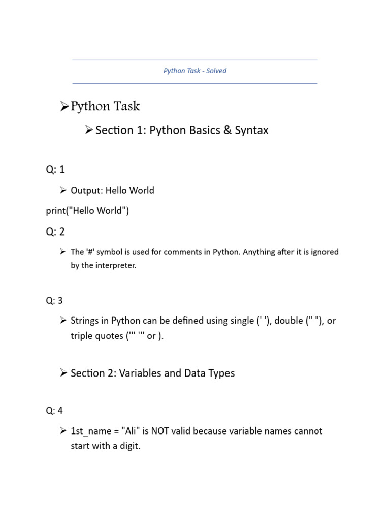 Python Task 1 | PDF