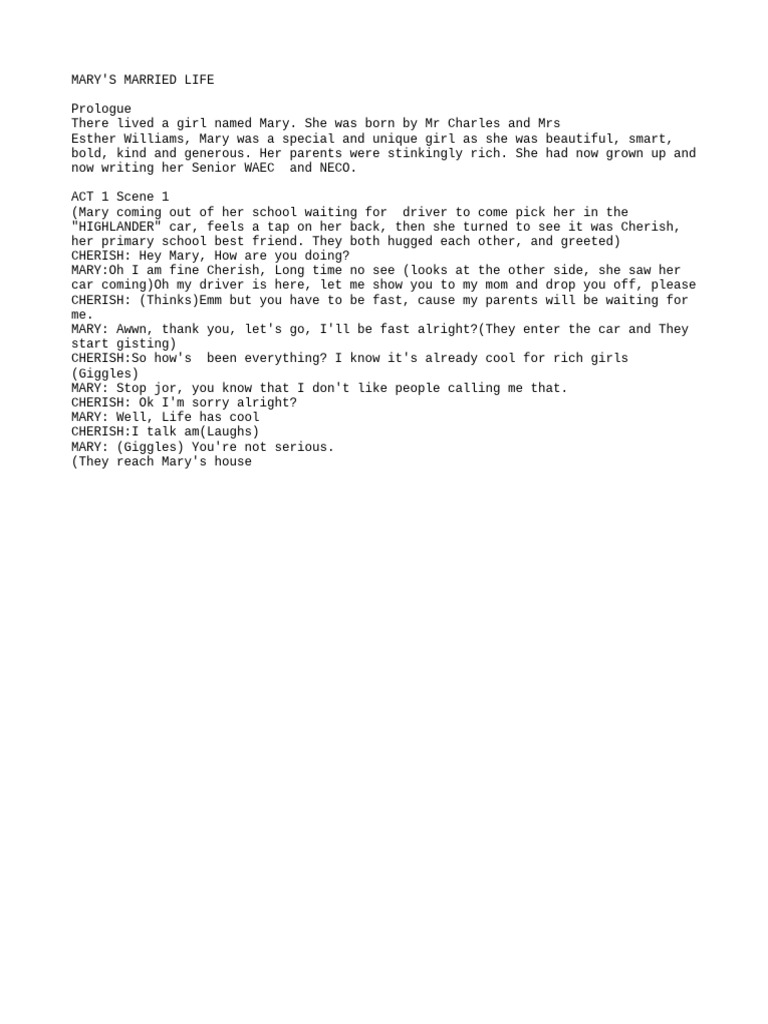 Mary's Married Life | PDF