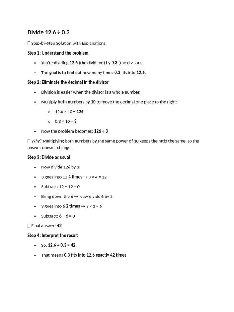 Step-by-Step Division and Multiplication Guide | PDF | Division ...