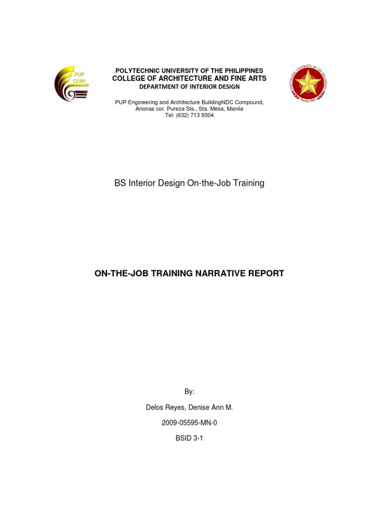 Final OJT Report | PDF | Interior Design | Learning