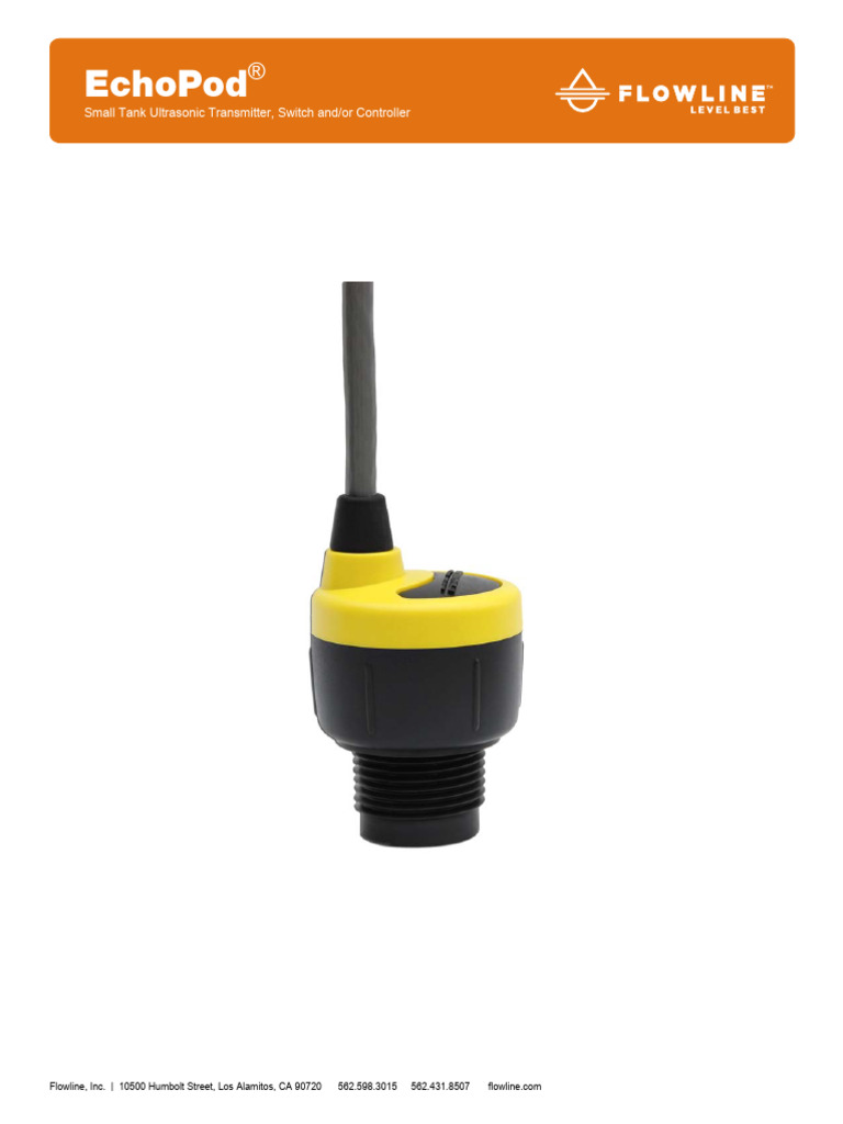 EchoPod® Ultrasonic Sensor Manual | PDF | Electrical Equipment ...